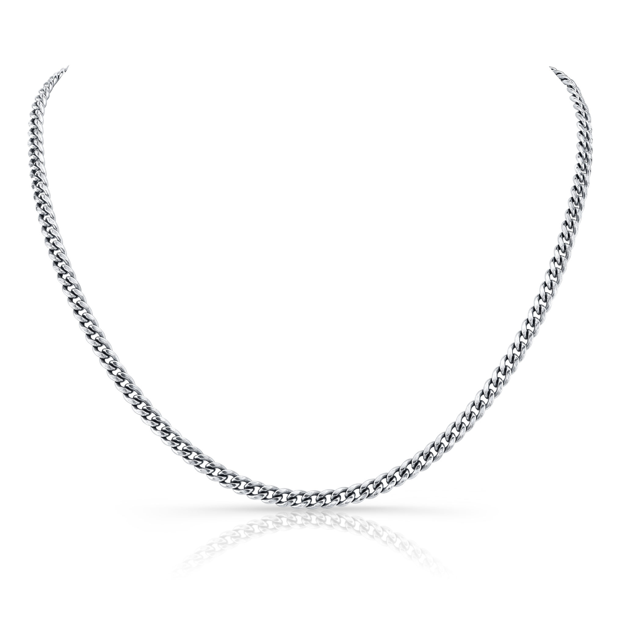 Sterling Silver Cuban Link Chain (7.5mm) - Monte Christo Trade Corporation