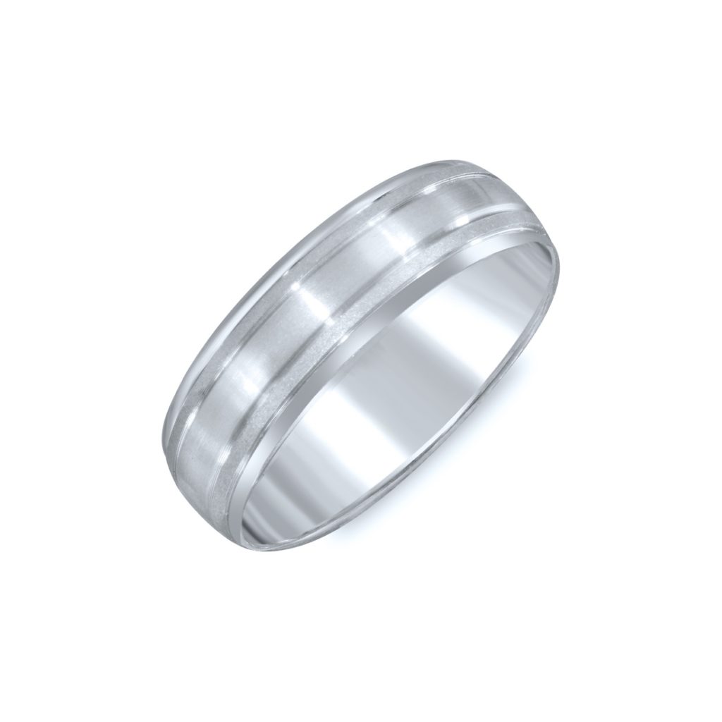 Double Channel Groove Detailed Wedding Band. 6mm - Monte Christo Trade ...
